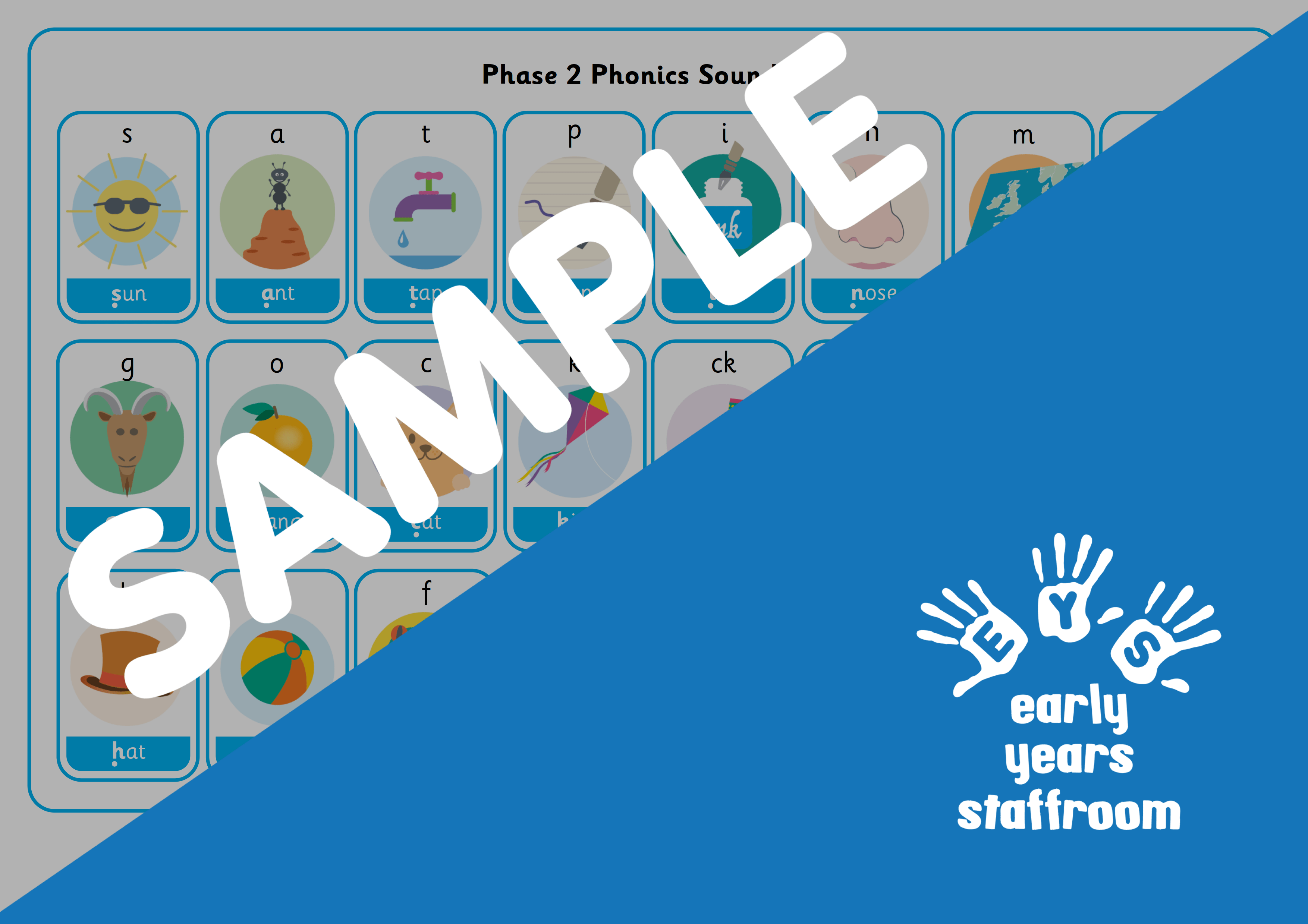Phase 2 Phonics Sound Mat Early Years Staffroom