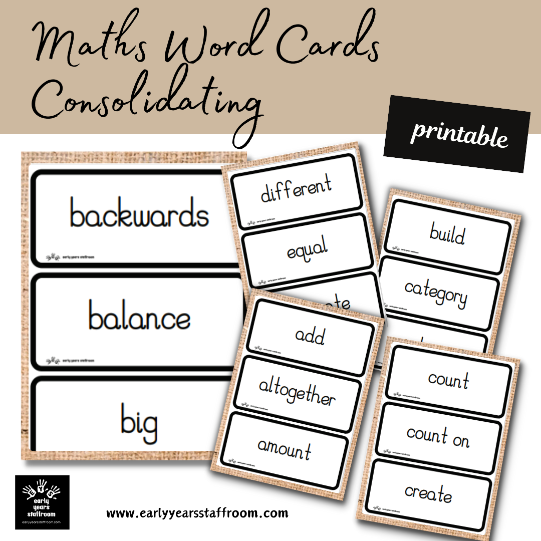 Maths Words Cards - Consolidating | Supporting White Rose Maths