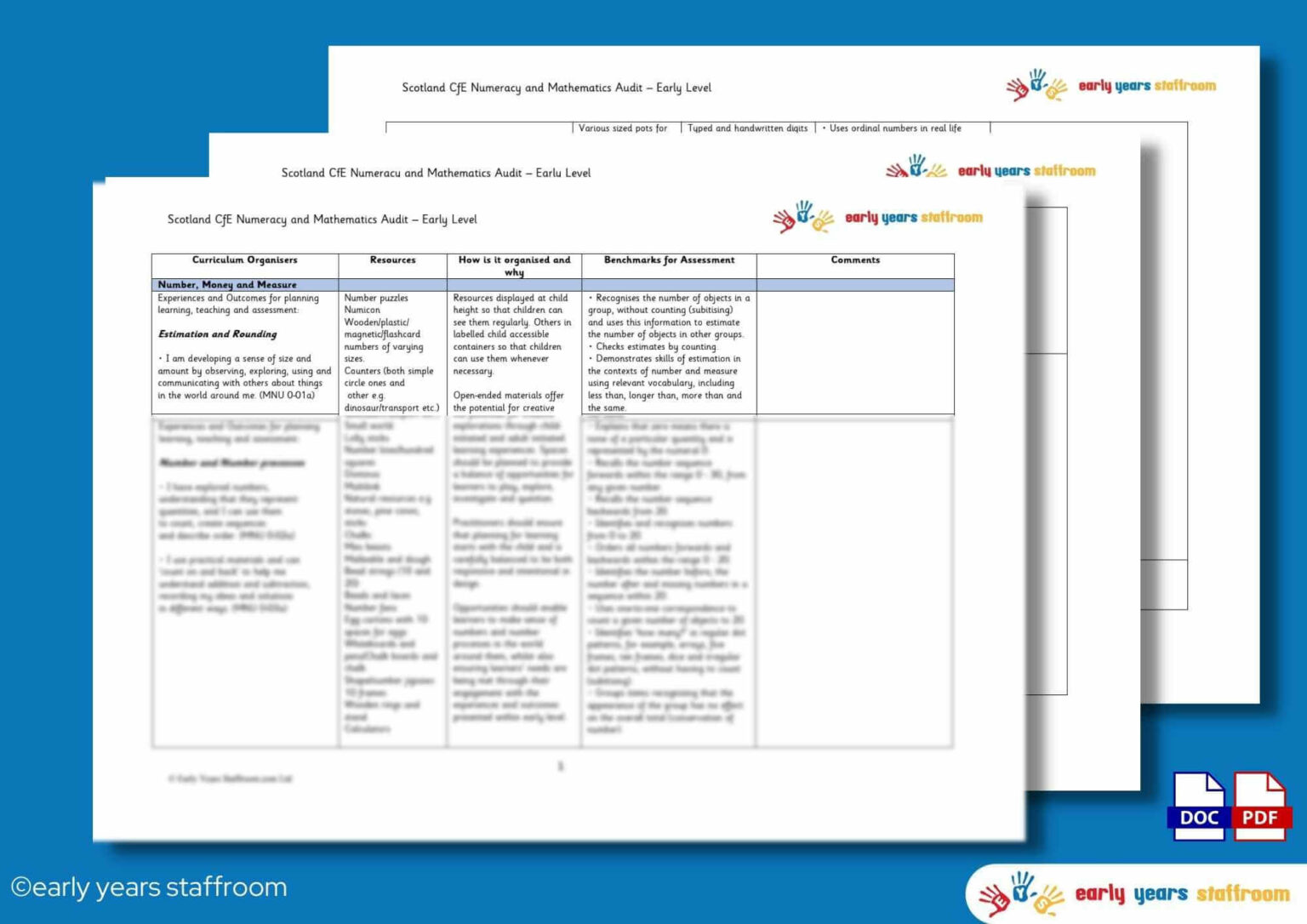 Scotland CfE Numeracy and Mathematics Audit – Early Years Scotland CfE Numeracy and Mathematics Audit – Early Years